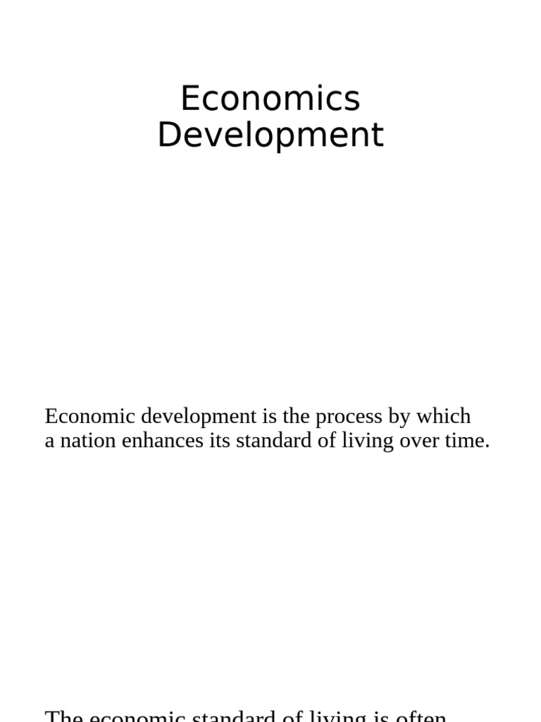 Economics Development | PDF