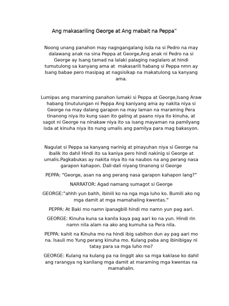 Filipino Pabula | PDF