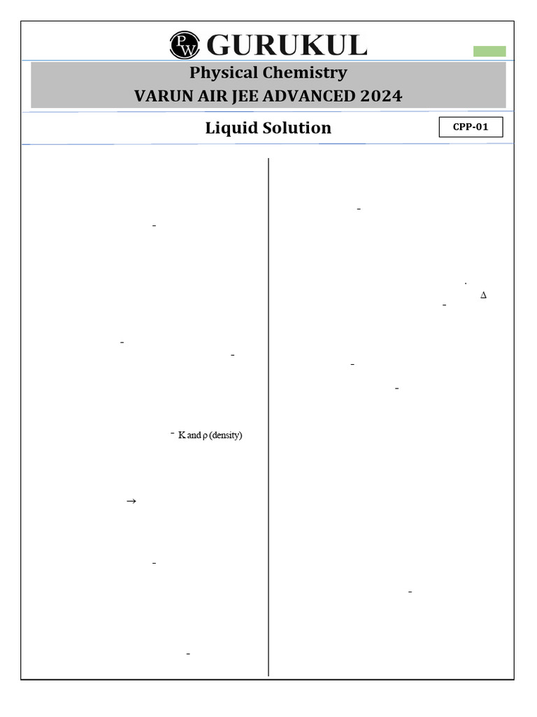 66064aaecff1340018a941d8 - ## - Liquid Solution CPP 01 | PDF | Water | Acid