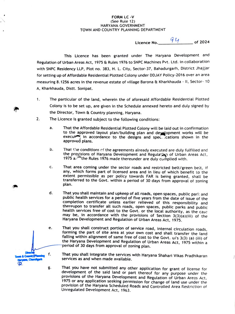 NV City Kharkhauda DDJAY Licence I | PDF | Receipt