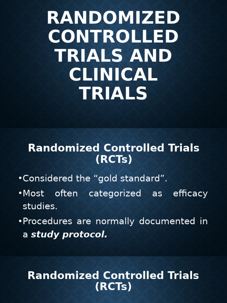 RCTs Report | PDF | Randomized Controlled Trial | Clinical Trial
