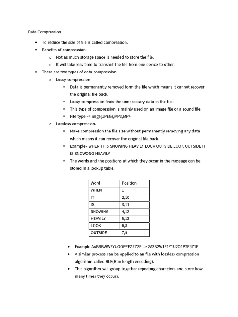 Data Compression | PDF