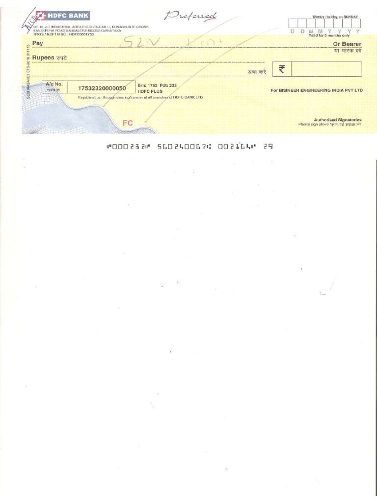 Cheque | PDF