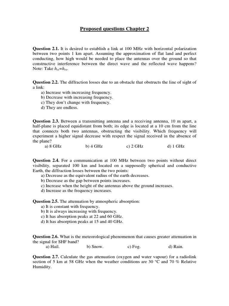Radio Link Antenna Height and Losses | PDF | Antenna (Radio) | Radio