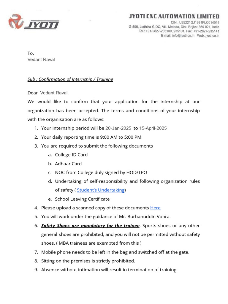 Vedant Raval 2024 | PDF