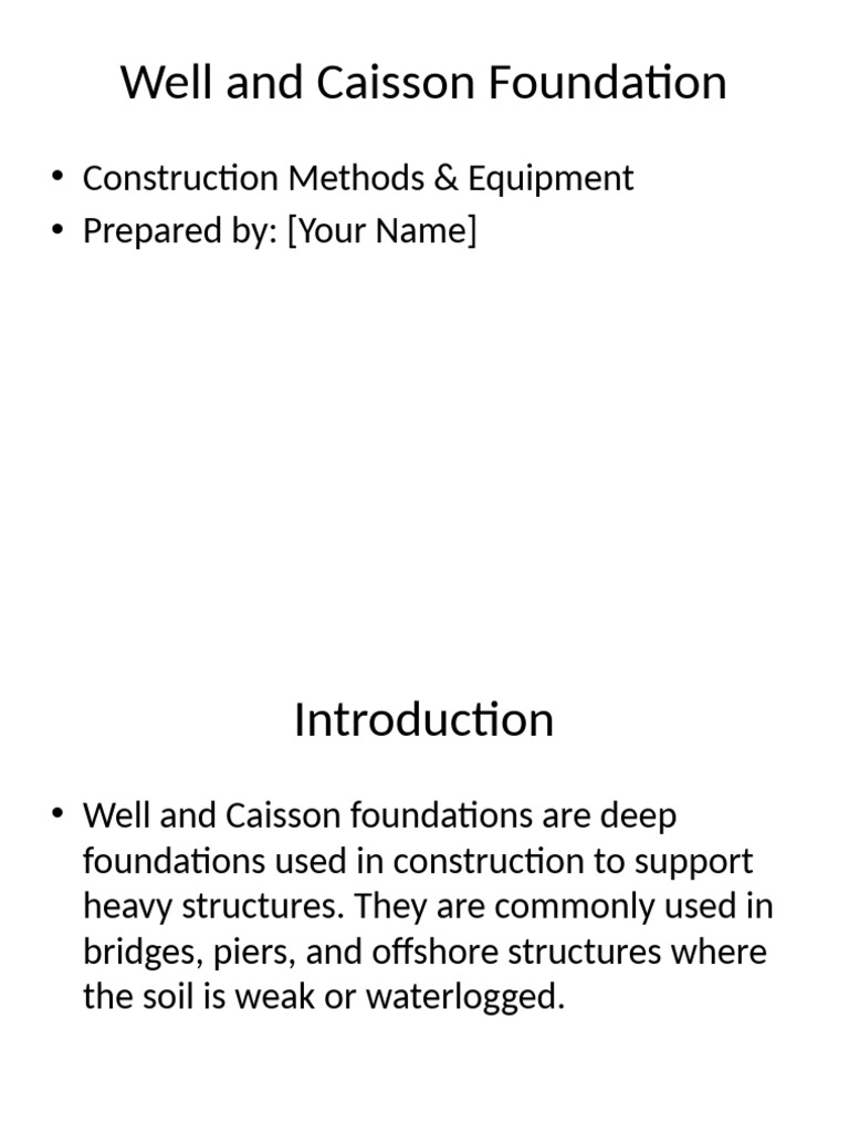 Well_and_Caisson_Foundation | PDF | Deep Foundation | Foundation ...