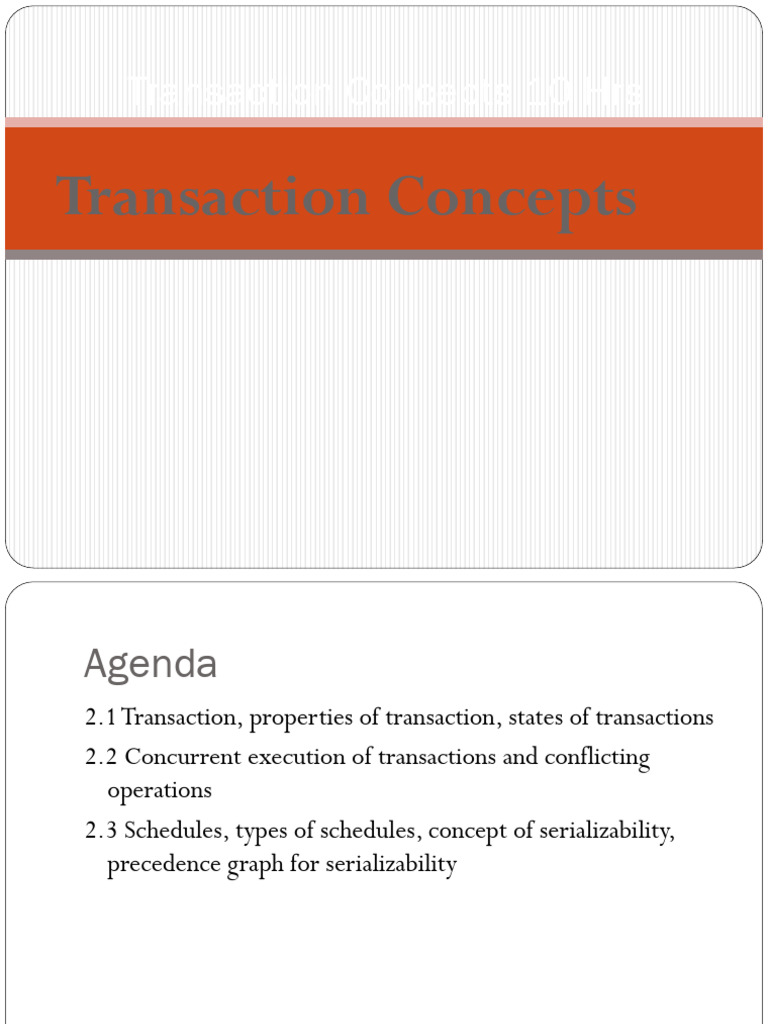Ch2 TransactionConcepts | PDF | Database Transaction | Distributed Computing