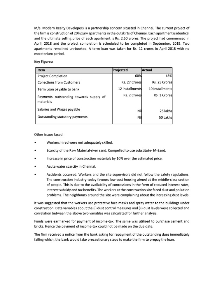 Case Study - Question | PDF