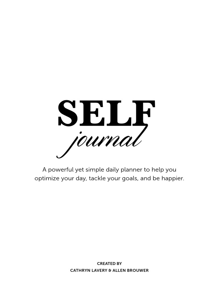 Best Self Journal Split Pages FULL | PDF | Goal | Gratitude