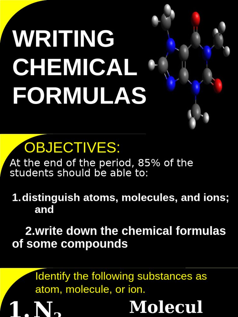Writing Chemical Formula Week 2 New 1 2 | PDF | Chemical Compounds | Ion