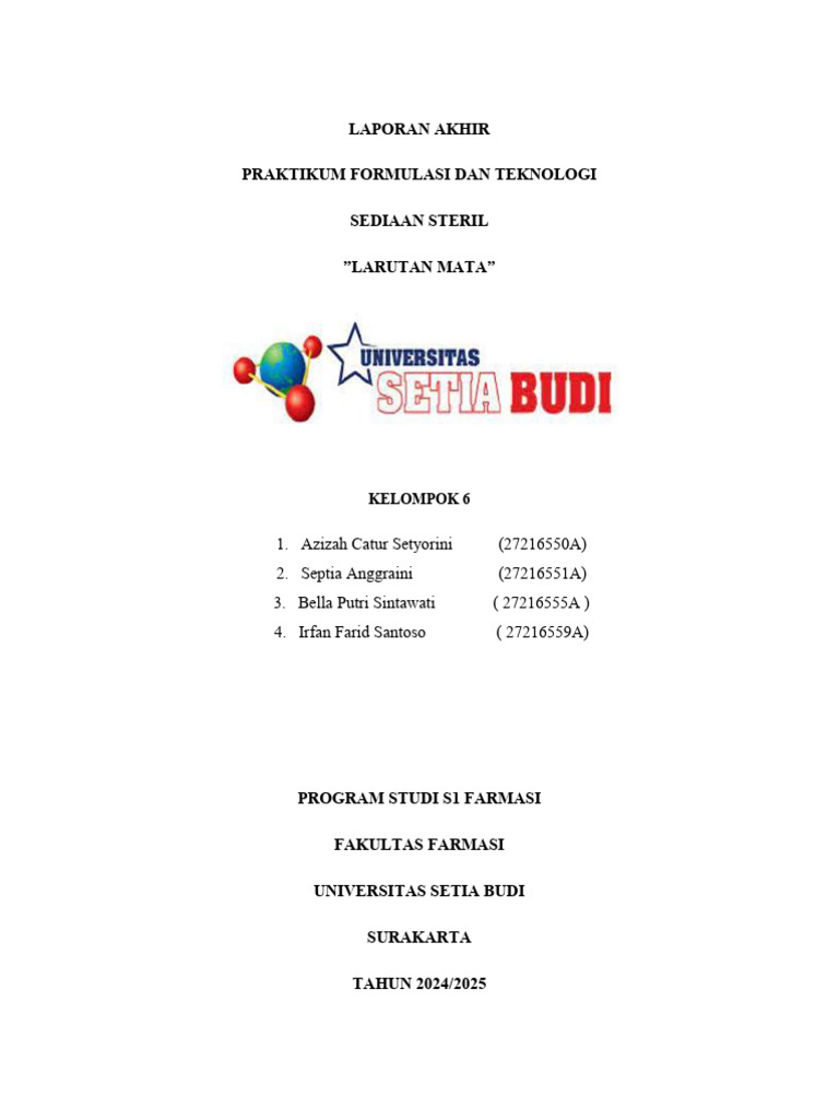 Laporan Akhir Ftss Kel 1 Fix | PDF