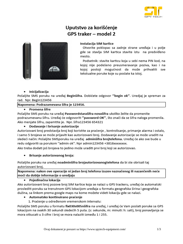 GPS Traker Model 2 | PDF