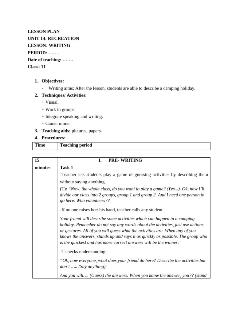 Class 11 Writing Unit 14 Complete Official | PDF