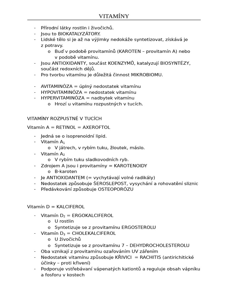 Vitamíny | PDF