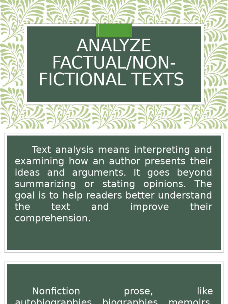Lesson 3 Analyze Nonfictional Text | PDF | Essays | Writing