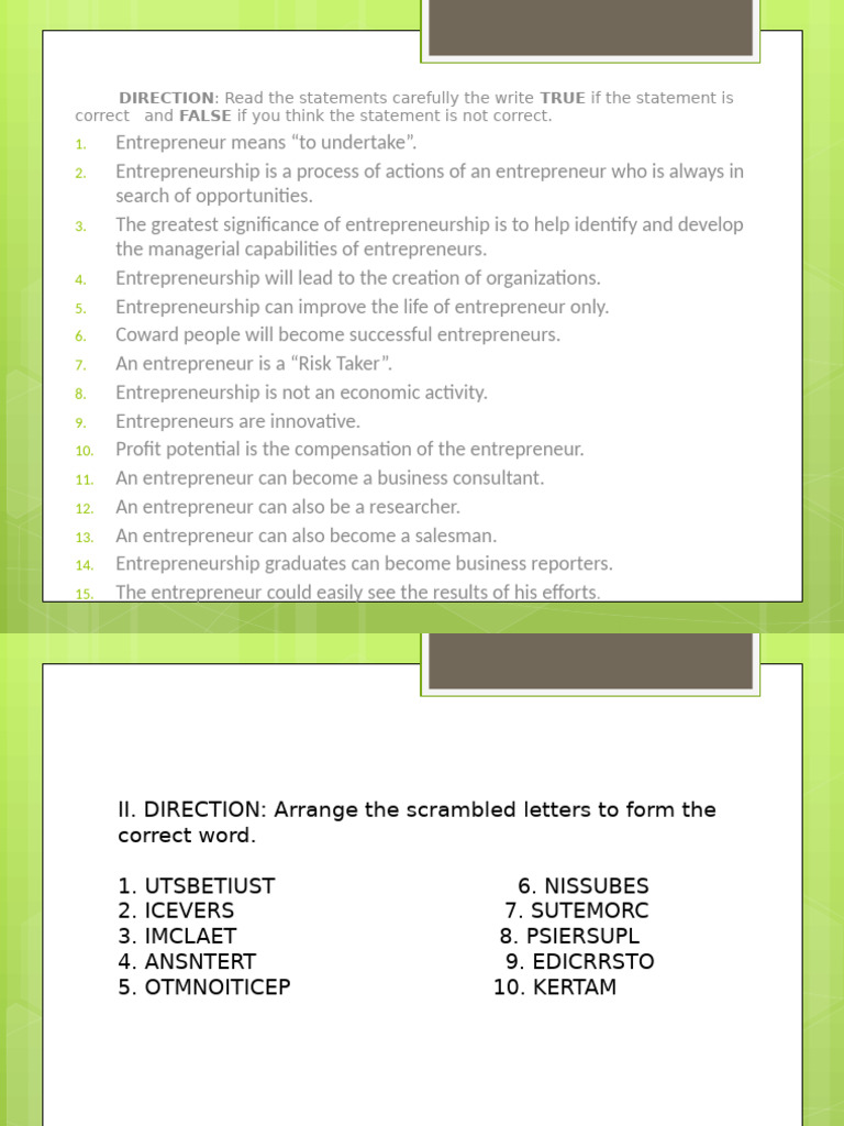 ENTREP LESSON 1 | PDF