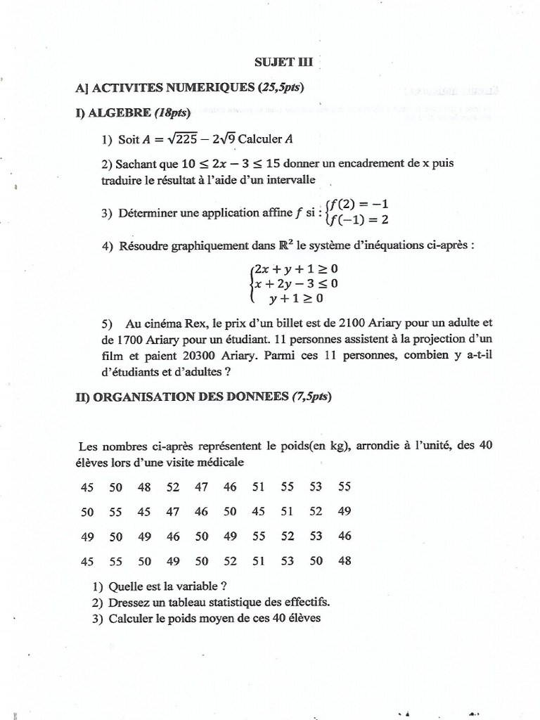 Afaka BEPC Aho 4 G (5a) | PDF