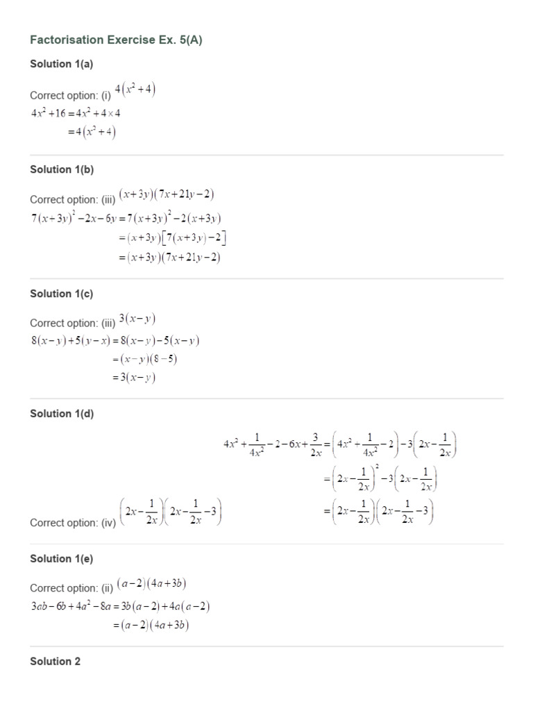 5 Factorisation | PDF