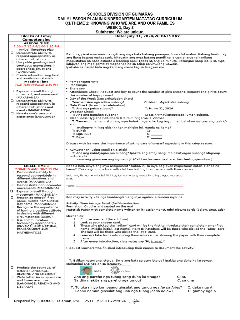 K-DLP-Q1-Wk1-D3 | PDF | Learning | Behavior Modification