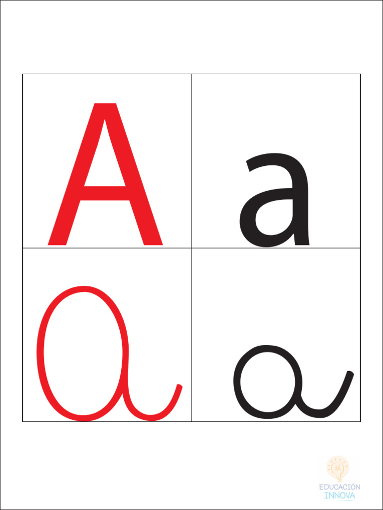 Abecedario Cuatro Tipos de Letras Sin Dibujos | PDF