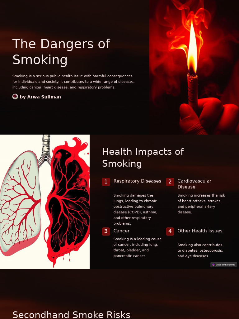 Health Risks and Solutions for Smoking | PDF | Tobacco Smoking | Addiction