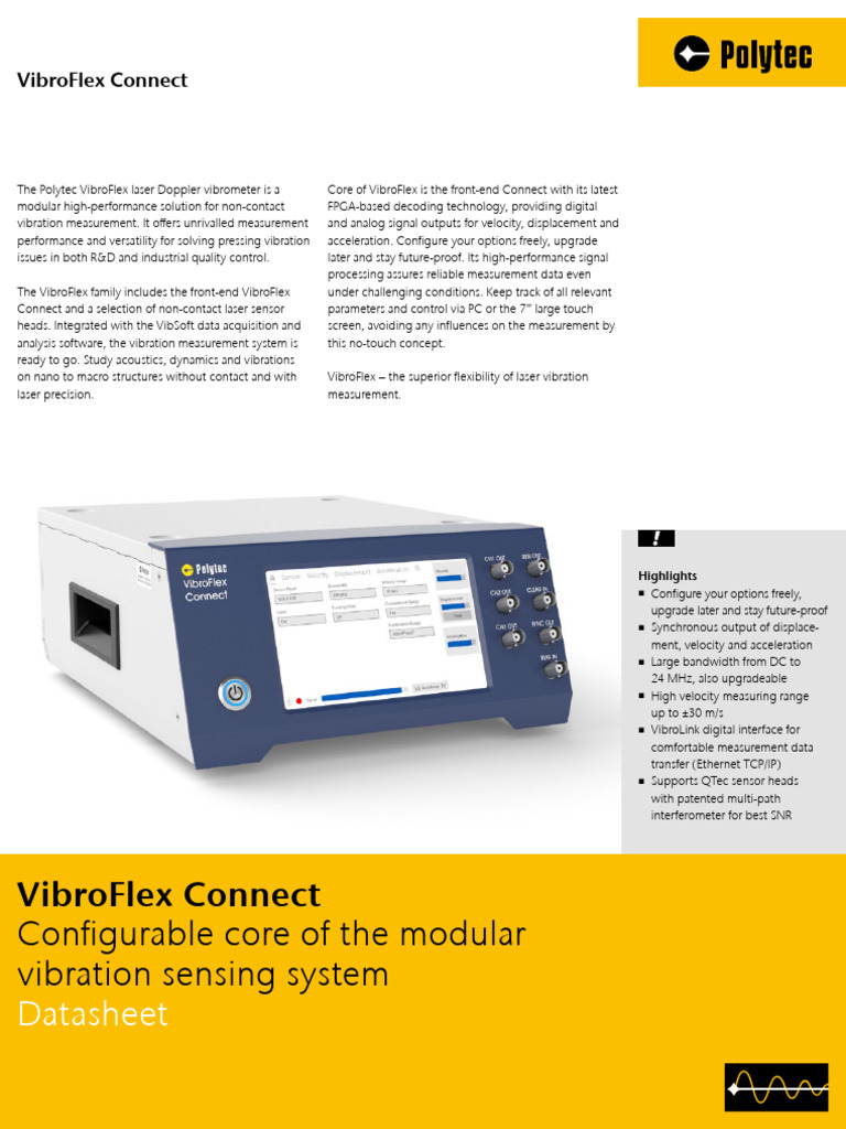 OM_DS_VibroFlex-Connect_QTec_E_52069 | PDF | Hertz | Information And Communications Technology