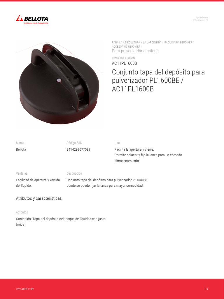 Catálogo_Bellota_products_AC11PL1600B_es | PDF