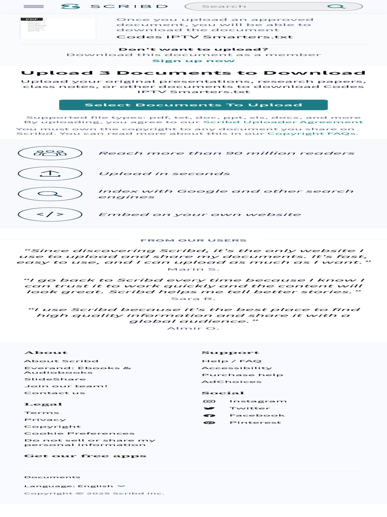 Upload a Document Scribd | PDF | Scribd | Digital Technology