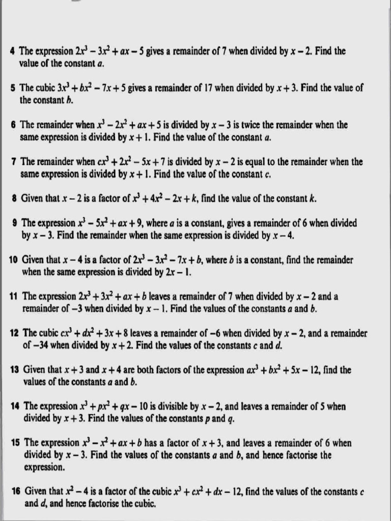 Factor_and_Remainder_Theorem | PDF