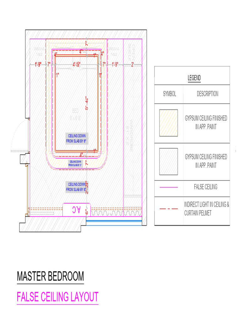 Bedroom False Ceiling Design Guide | PDF