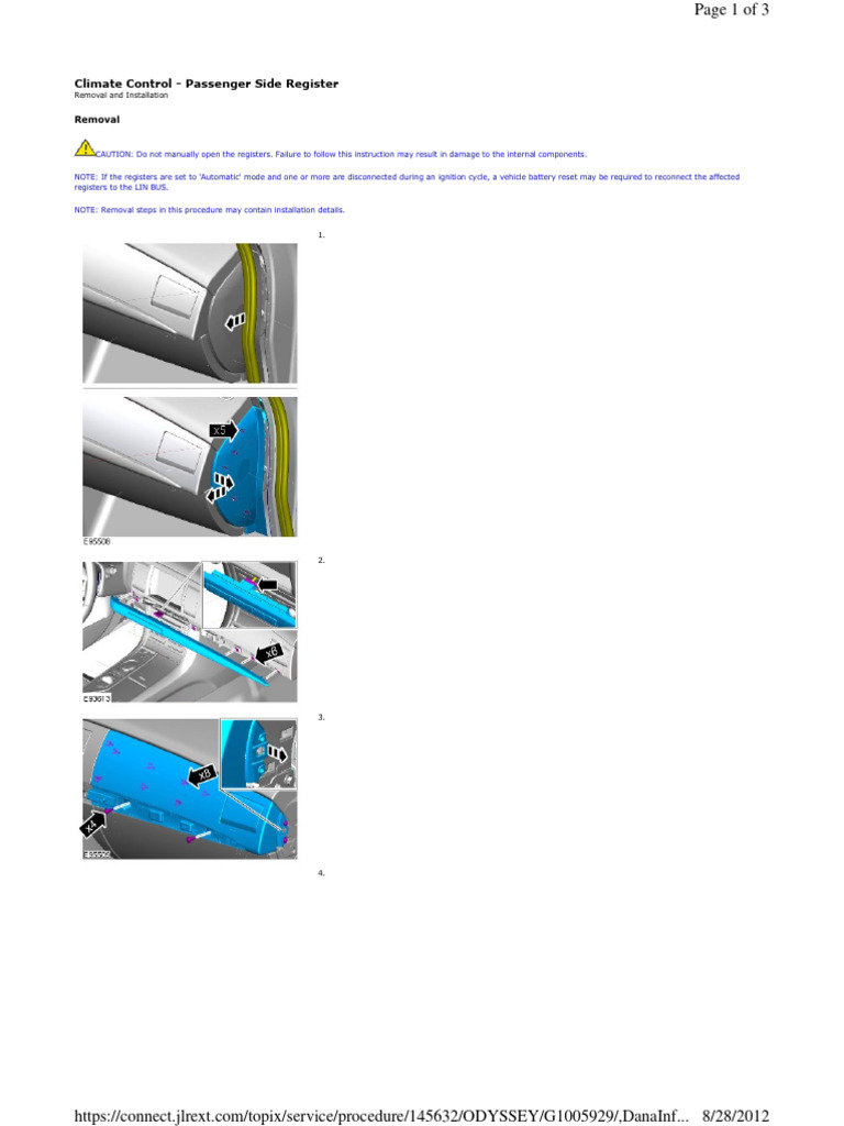 How To Remove Jaguar XF Air Vents | PDF