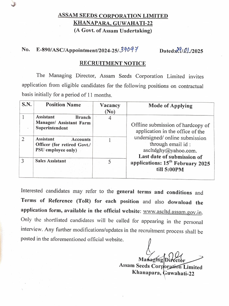 Recruitment Notification | PDF | Justice | Crime & Violence