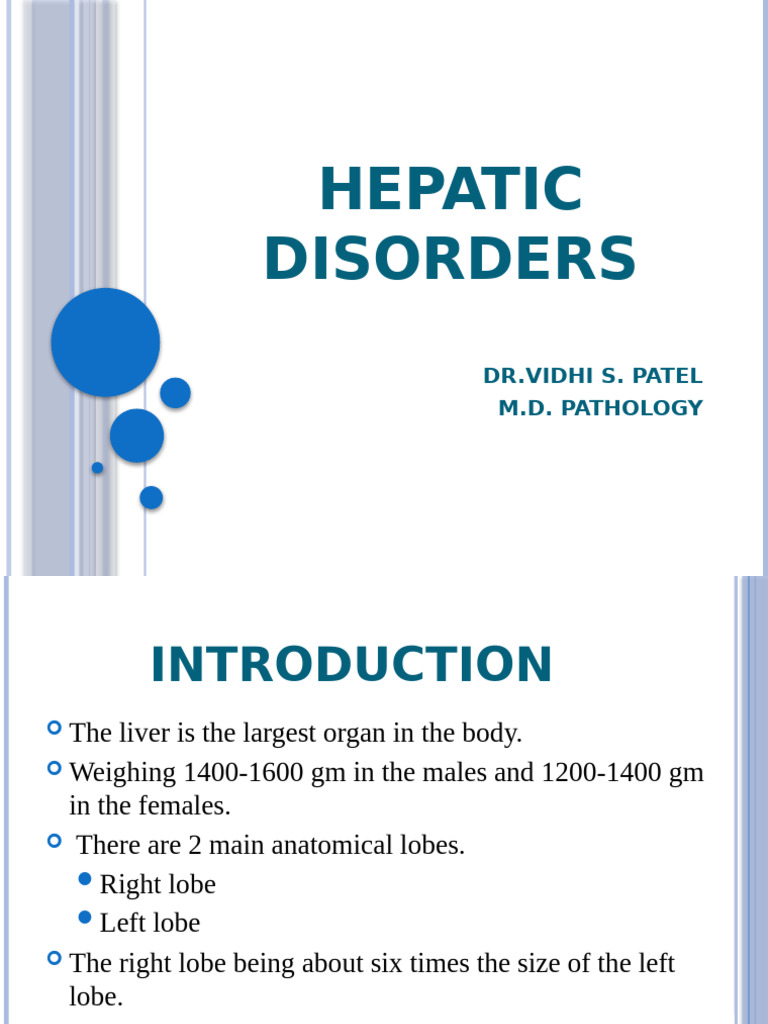 Hepatic Disorders 1-8-24 | PDF | Hepatitis B | Hepatitis