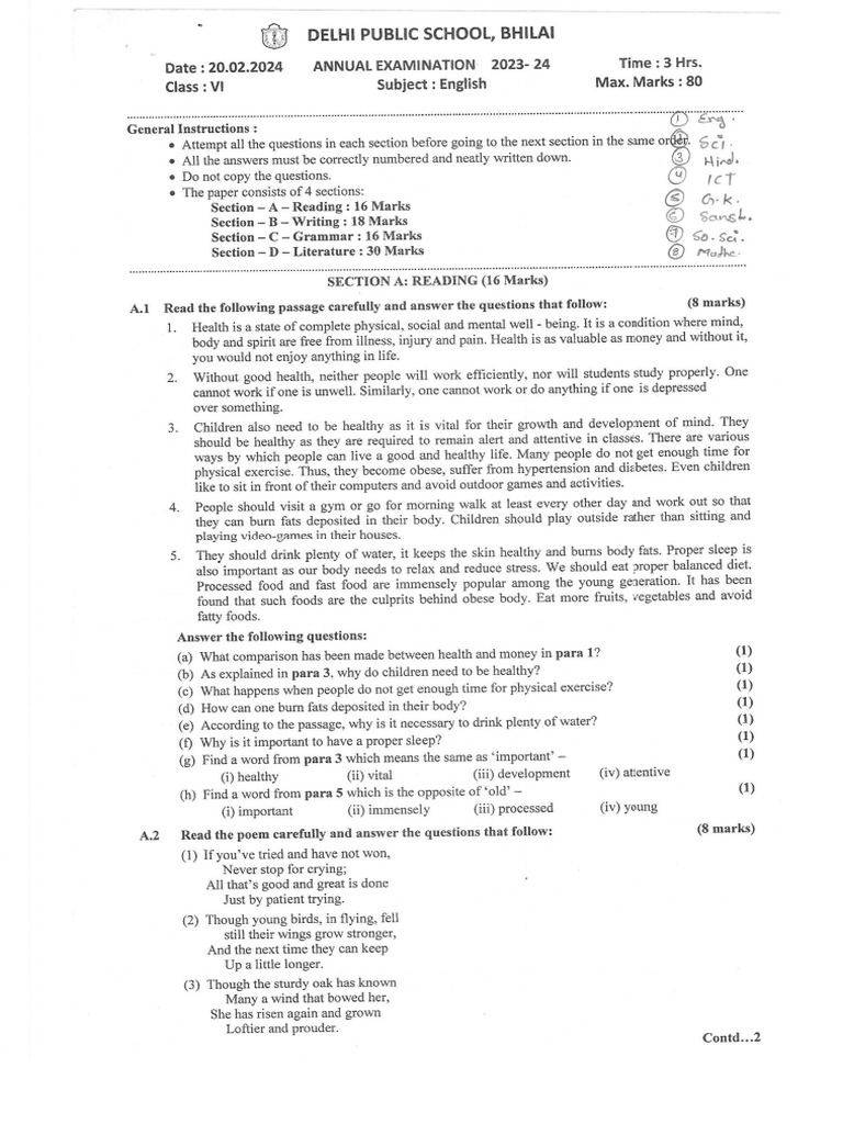 6 Annual DPS Bhilai | PDF