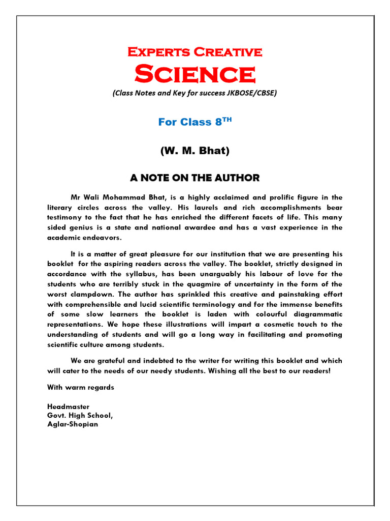 Notes For Science 8th Class | PDF | Coal | Stars