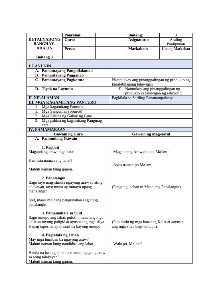Detalyadong Banghay Aralin Sa Educ 9 | PDF