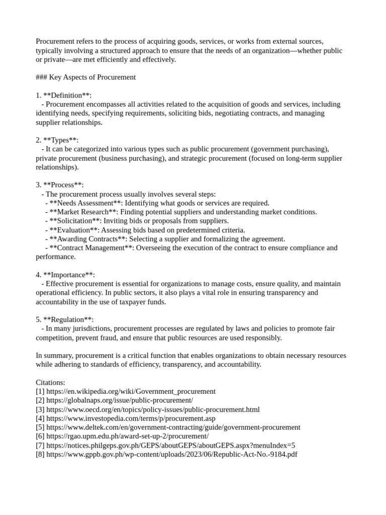 Understanding Procurement Processes | PDF | Procurement | Economies