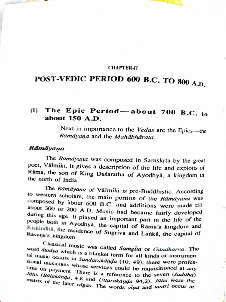 Music in Mahabharata, Ramayan, Jain, Bhuddhist | PDF | Ramayana