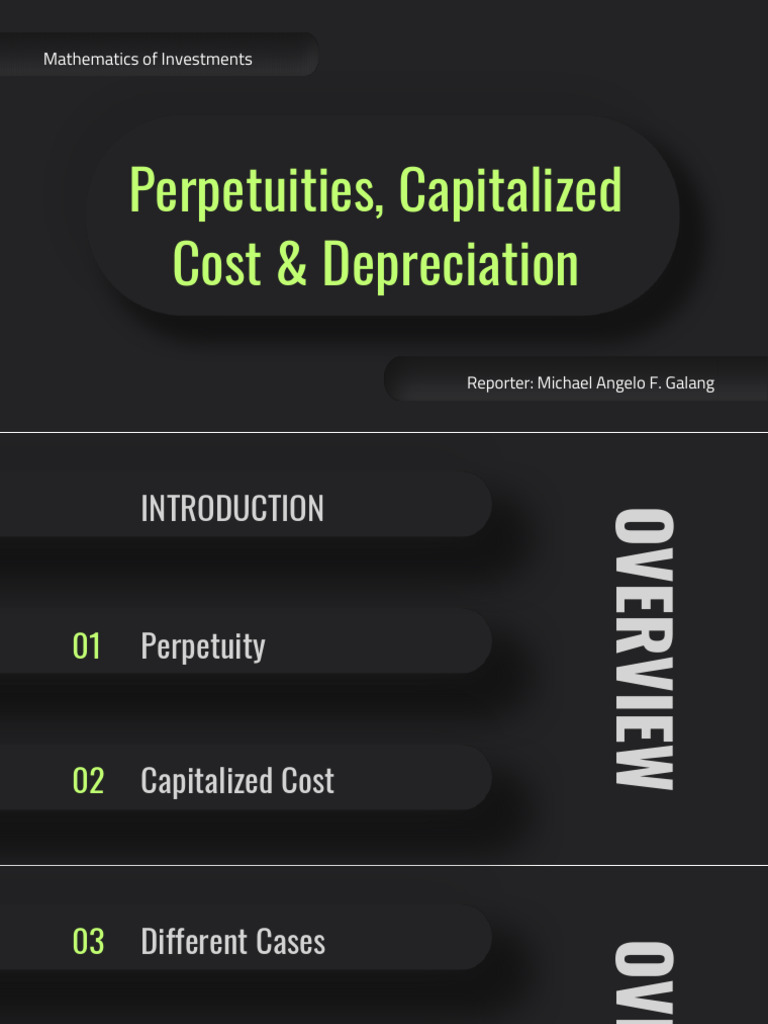 Galang, Michael-Math of Investment-Perpetuity Capitalized Cost and ...