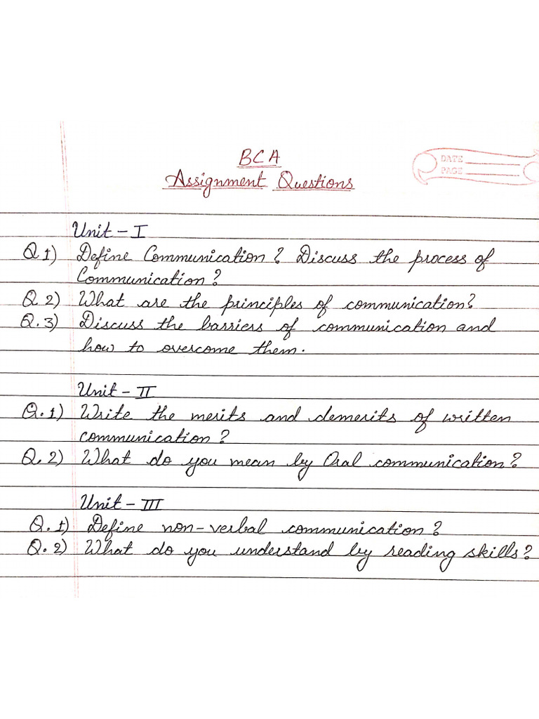 BCA Assignment Questions | PDF