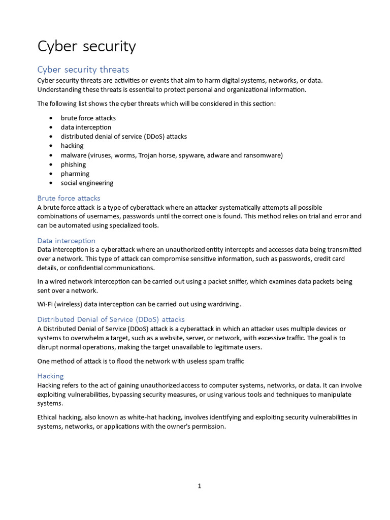 Understanding Cyber Security Threats | PDF | Phishing | Computer Security