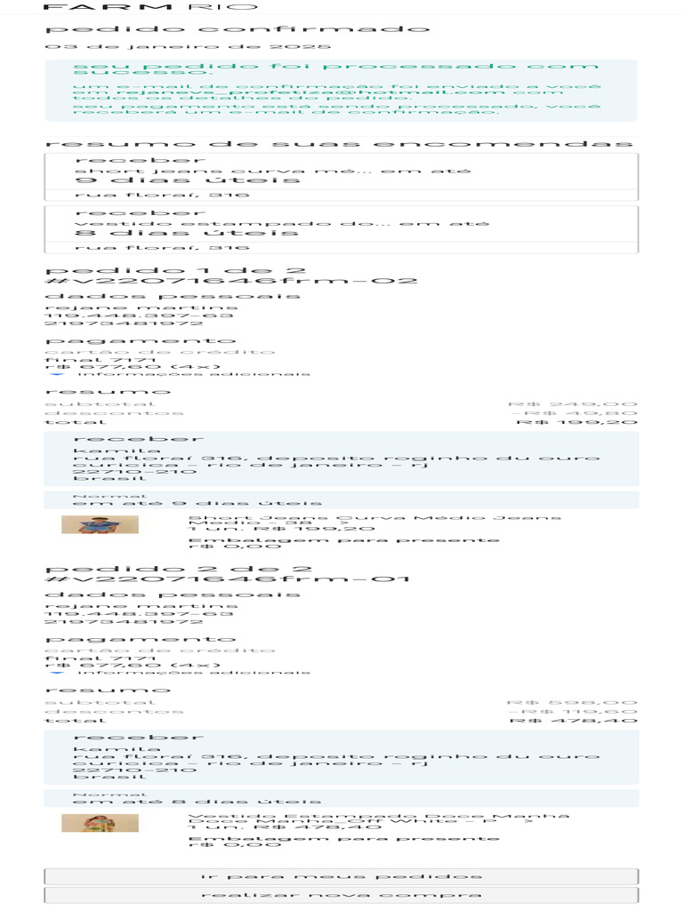 Pedido Confirmado | PDF