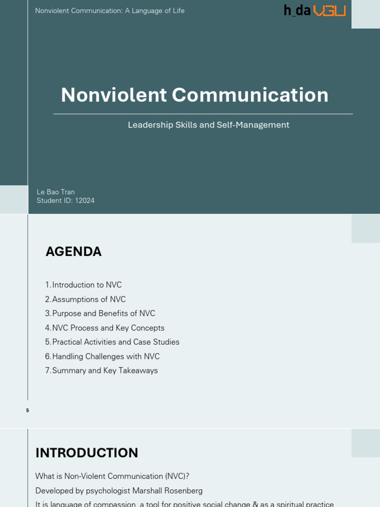 Nonviolent Communication | PDF | Behavioural Sciences | Psychology
