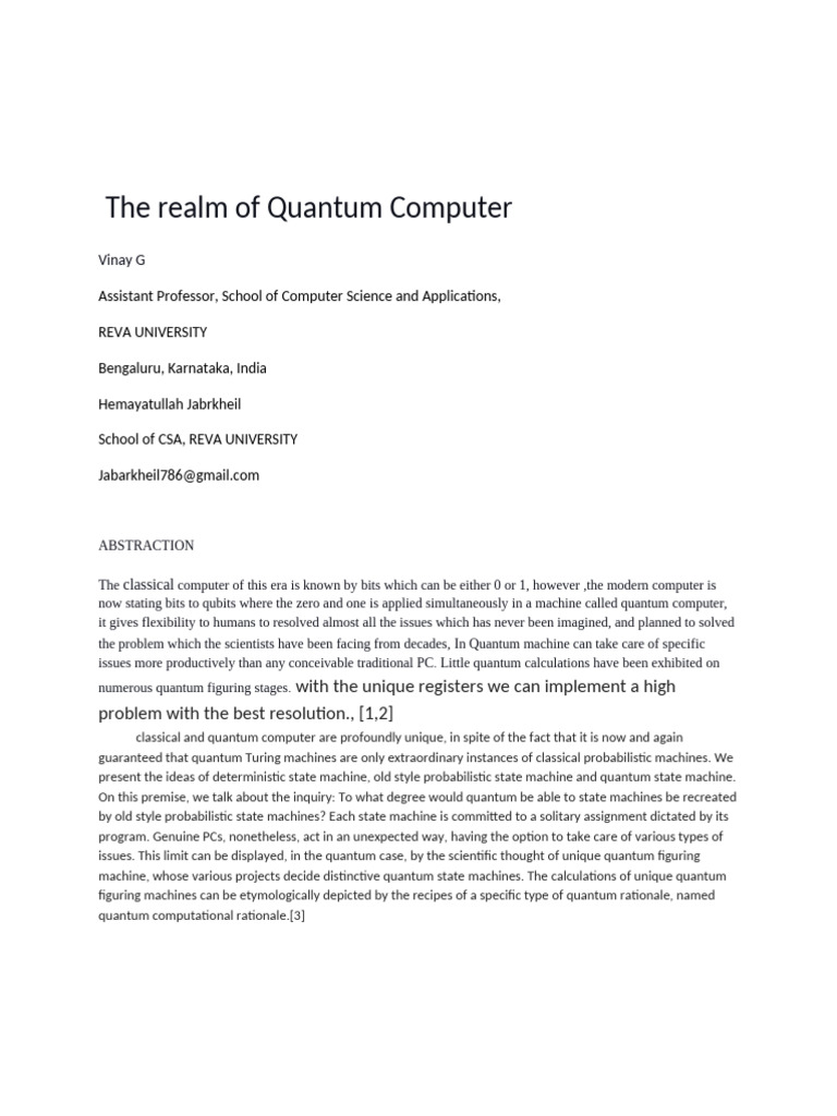 Hemayt The Realm of Qu-WPS Office | PDF | Quantum Computing | Theoretical Computer Science