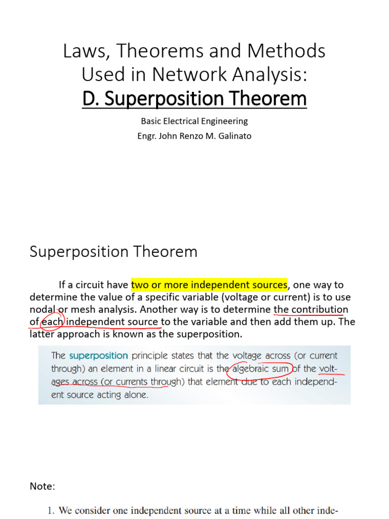 Superposition Theorem | PDF