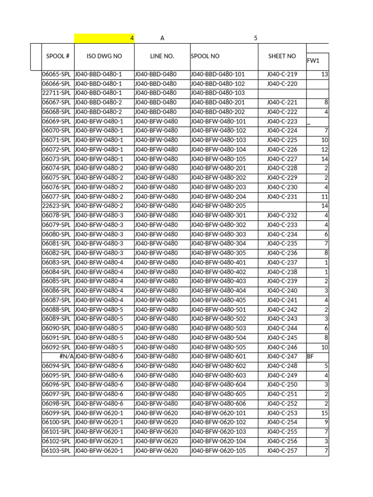 Total Spool List - 0426 | PDF