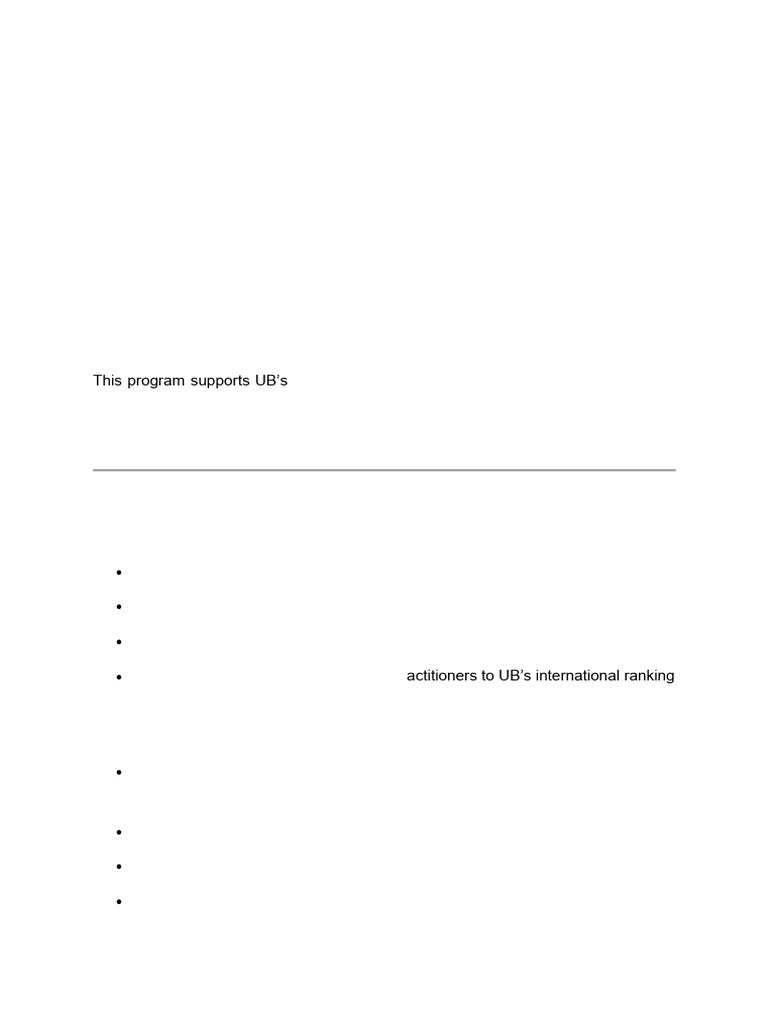 3 in 1 Program Overview at UB 2025 | PDF