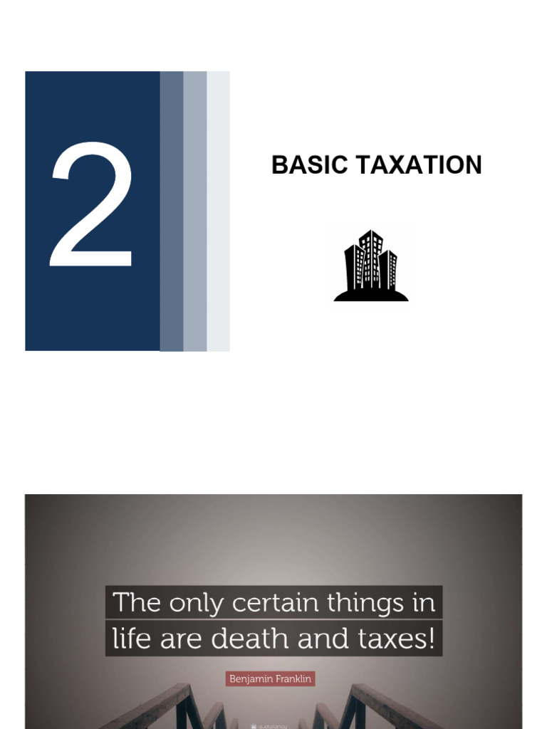 Basic Taxation | PDF | Taxes | Income Tax