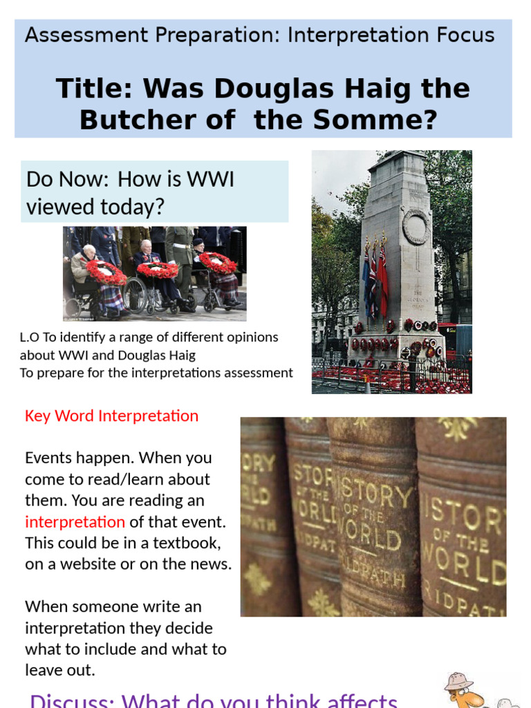 Assessing Douglas Haig's Legacy in WWI | PDF | Knowledge | Inference