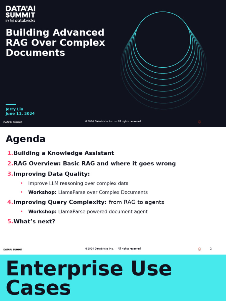 LlamaIndex Talk (Data + AI Summit 2024) | PDF | Parsing | Computing